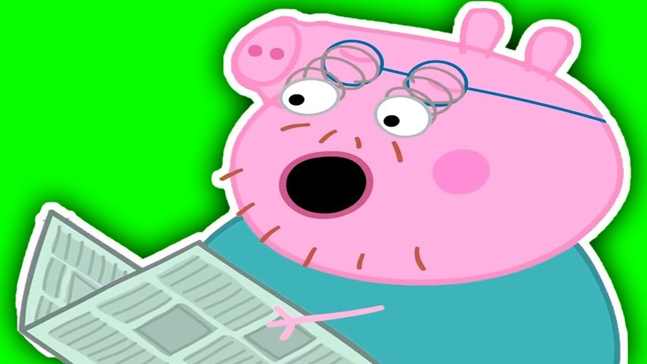 DADDY PIG LOVES TO READ THE NEWSPAPERS - YouTube