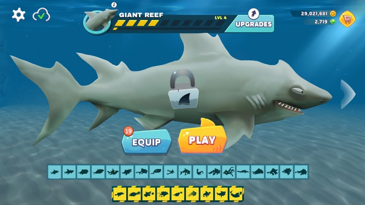 NEW GIANT MONSTER REEF SHARK GAMEPLAY! - Hungry Shark Evolution - YouTube