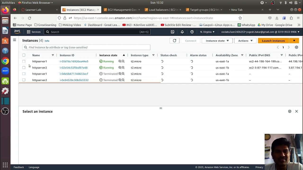 Creating 2 EC2, SECURITY GROUP AND LOAD BALANCER - YouTube