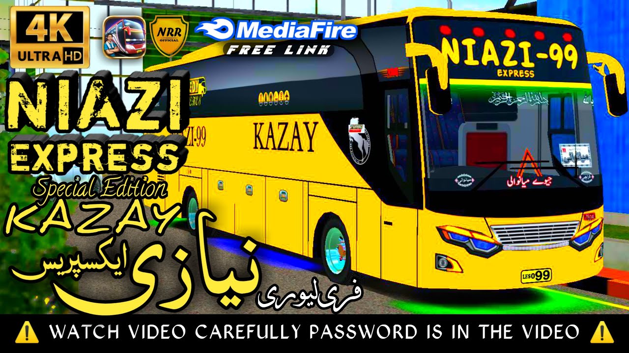 Niazi Express Kazay | Niazi99 Express Free HD Livery For Bussid | Niazi ...