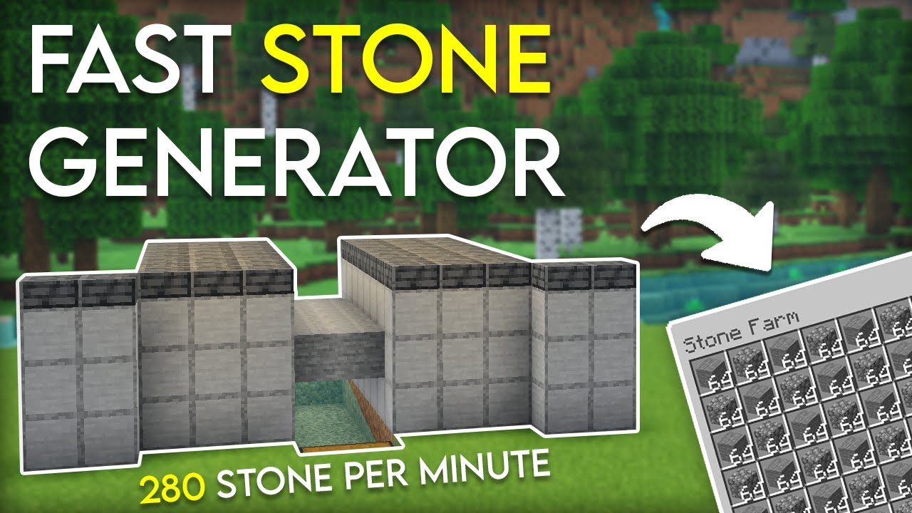 Stone Farm in Minecraft Bedrock - YouTube