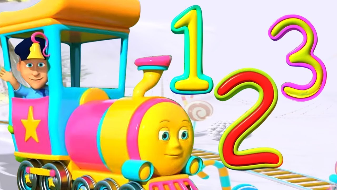 số giáng sinh xe lửa | vườn ươm vần cho trẻ em | Christmas Number Train ...