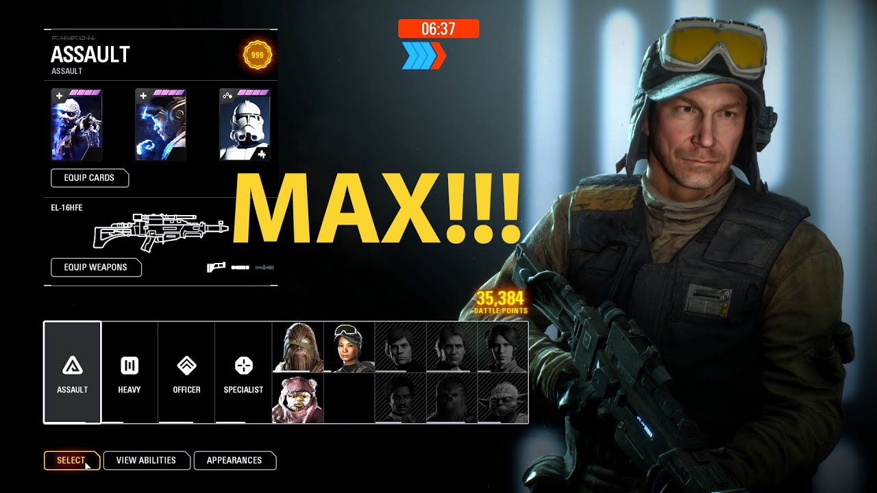 Star Wars Battlefront II - Hitting MAX level with Assault - YouTube