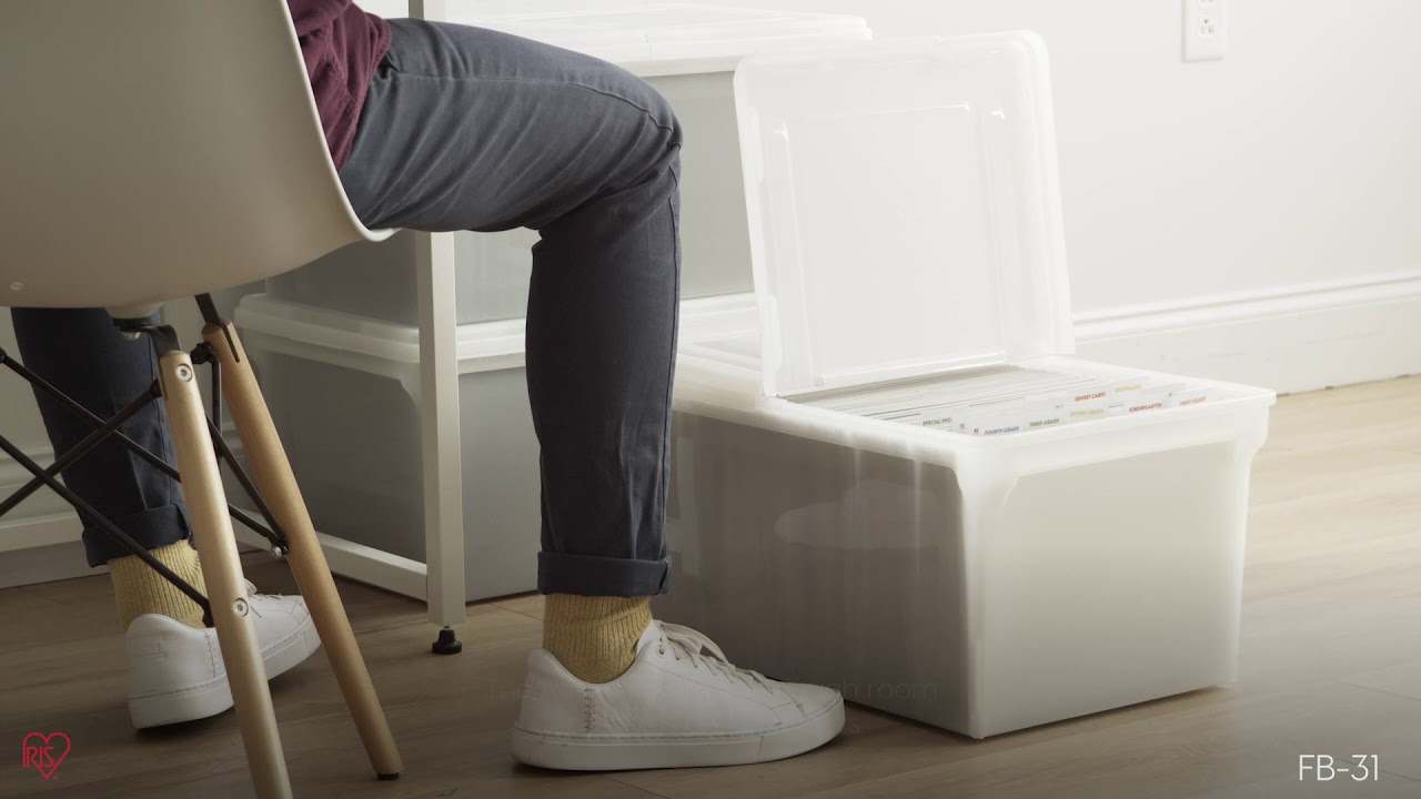 IRIS USA - Split-Lid File Box (Natural) - YouTube