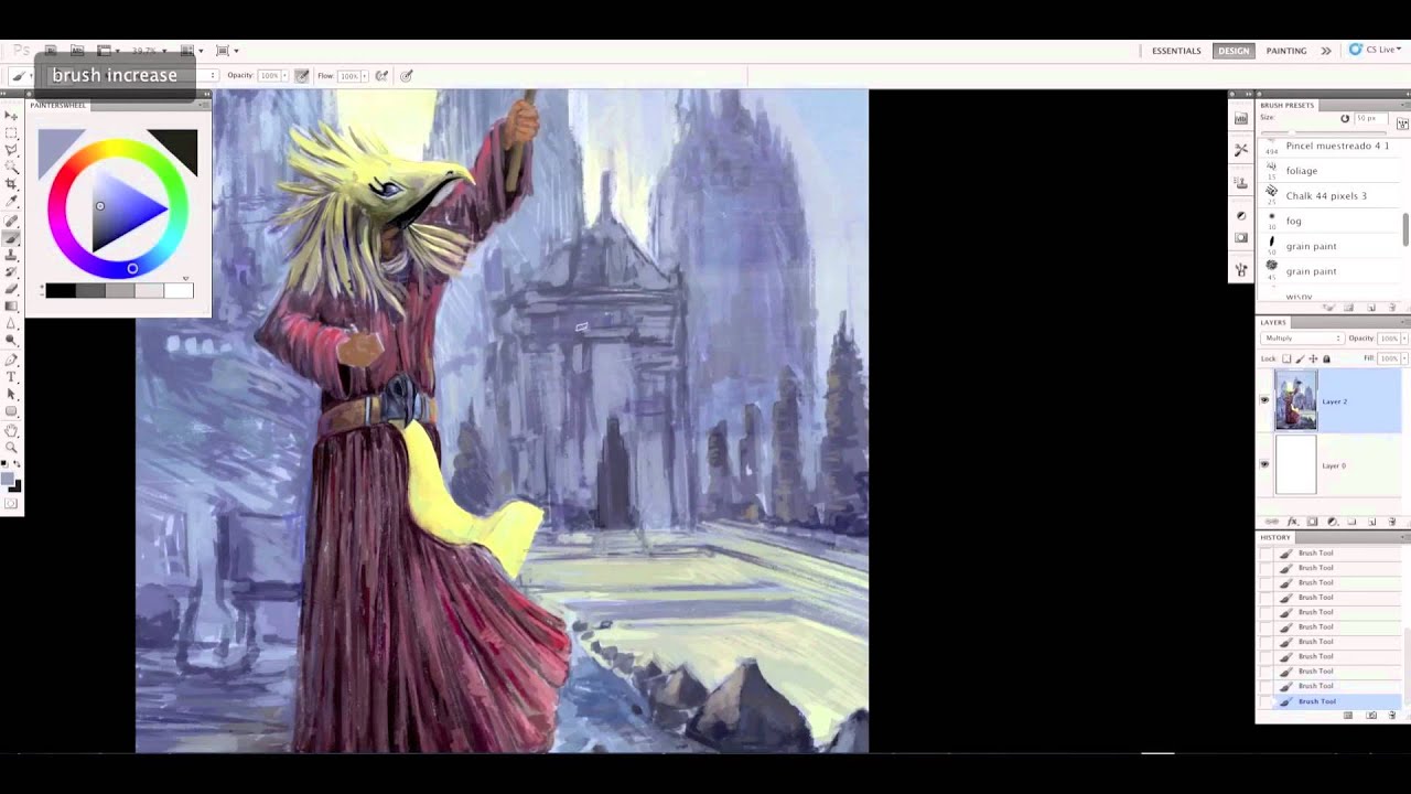 Crow Priest Digital Painting (time lapse) - YouTube