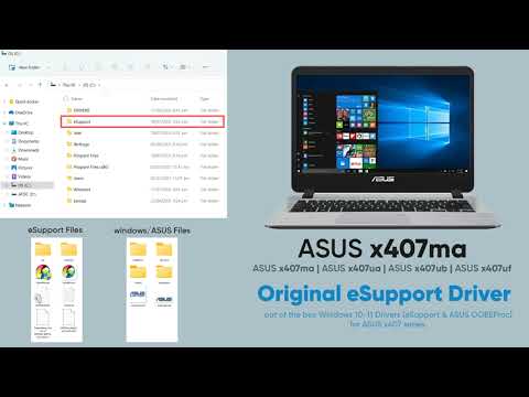 ASUS x407 series (Original out of the Box eSupport Drivers [OEM]) - YouTube