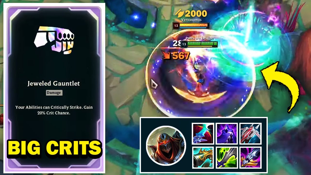 Zed but my Abiltiies Crit and I have 100% Crit Chance (Jeweled Gauntlet ...
