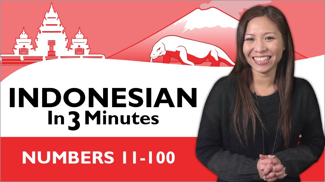 Learn Indonesian - Indonesian in Three Minutes - Numbers 11-100 - YouTube