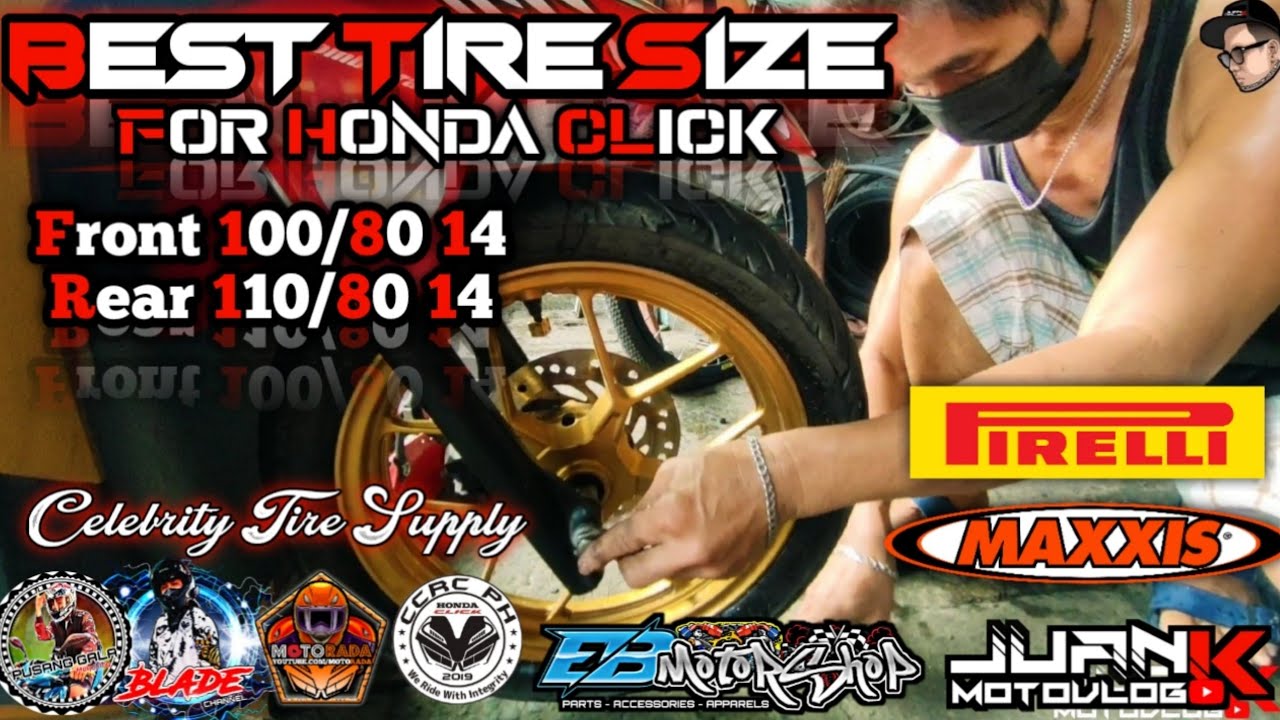 UPGRADE BEST Tire Size HONDA Click Pirelli Maxxis 110 80 14