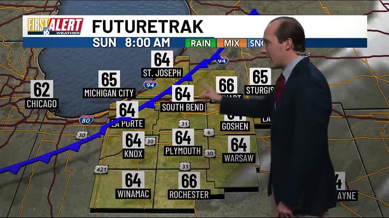 First Alert Forecast: Cold front moves through early tomorrow - YouTube