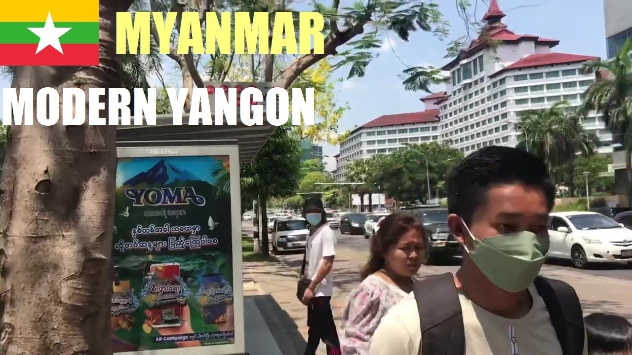MODERN Part of 🇲🇲 MYANMAR City YANGON - People, Life and Atmosphere ...
