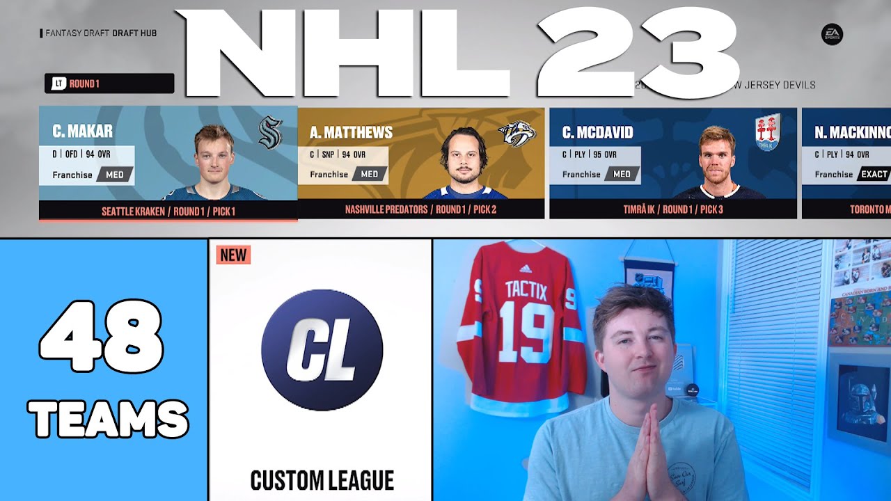 48 TEAM FANTASY DRAFT CHALLENGE! NHL 23 - YouTube