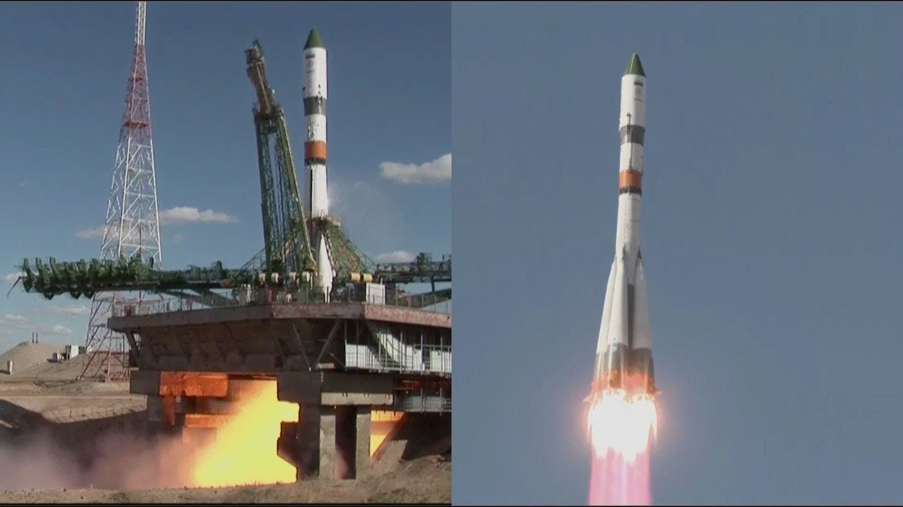 Progress MS-07 launched by Soyuz-2.1a - YouTube
