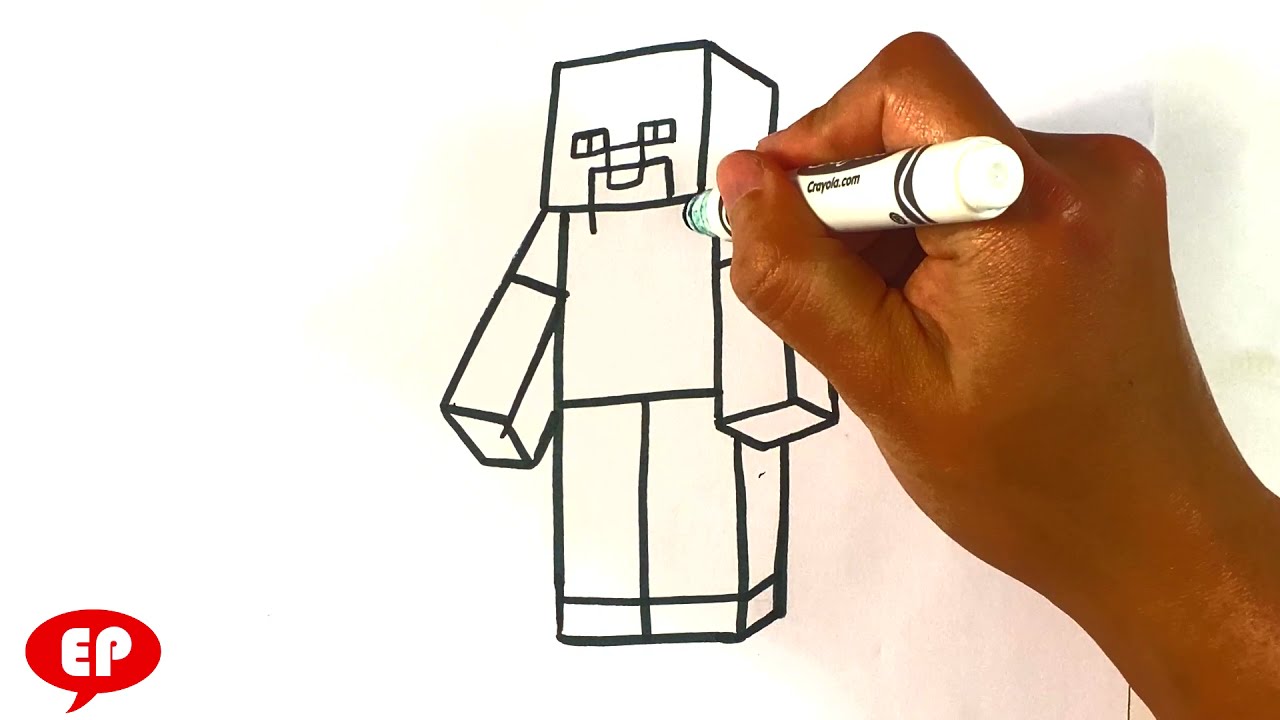 How to Draw Minecraft Steve - Easy Pictures to Draw - YouTube