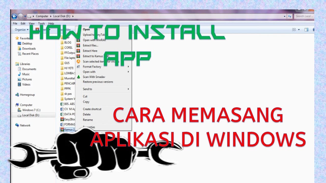 CARA INSTAL APLIKASI SEDERHANA | HOW TO INSTALL SIMPLE APP - YouTube