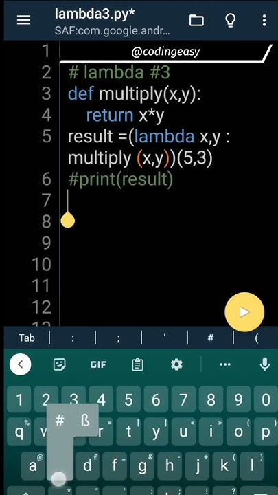 Python LAMBDA FUNCTION! #python #programming #coding - YouTube