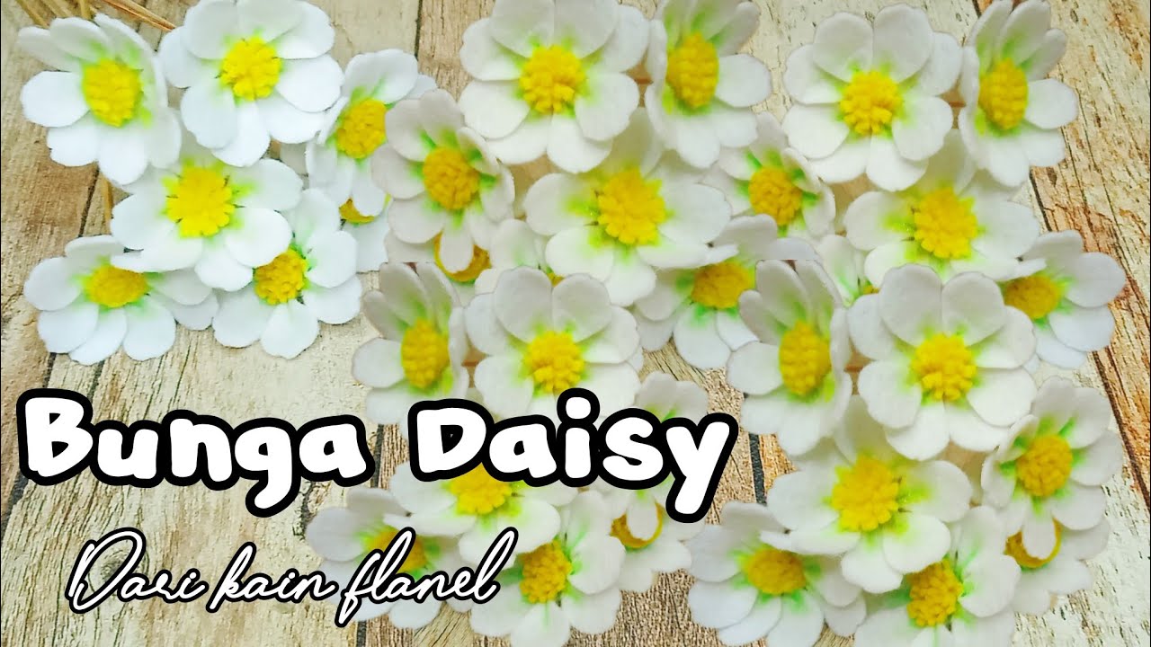 Bunga Daisy dari kain flanel sangat mudah - YouTube