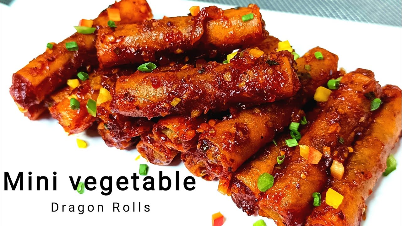 अब सीखें घर पर मिनी ड्रोगन रोल कैसे बनाएं | Dragon roll recipe - YouTube