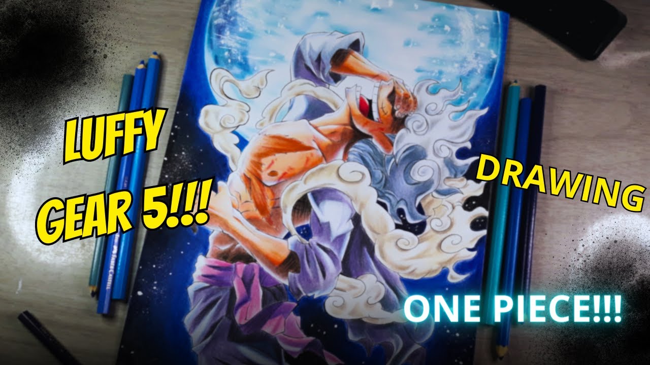 Drawing Luffy Gear 5!!! - One Piece - YouTube
