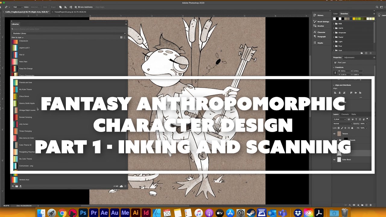 Fantasy Anthropomorphic Character Design: Part 1 - Inking and Scanning ...