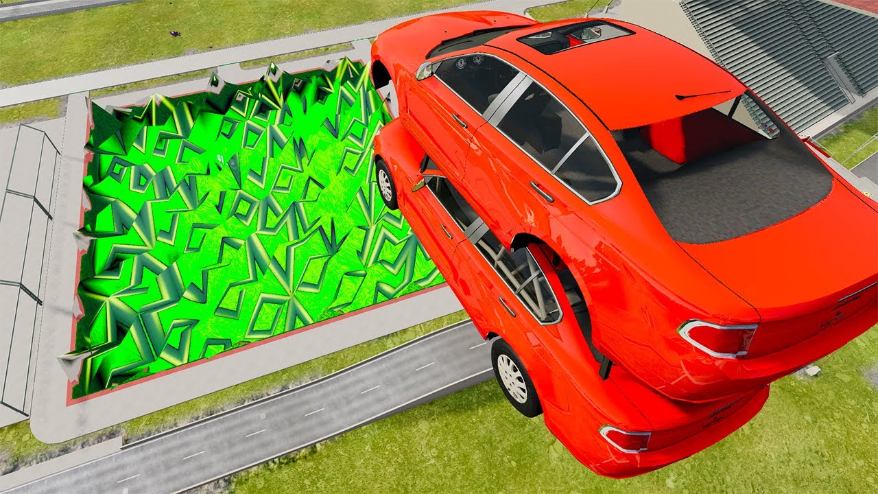 Can These Cars Survive the Green Slimy Wave Pools? 😱 - BeamNG Drive ...