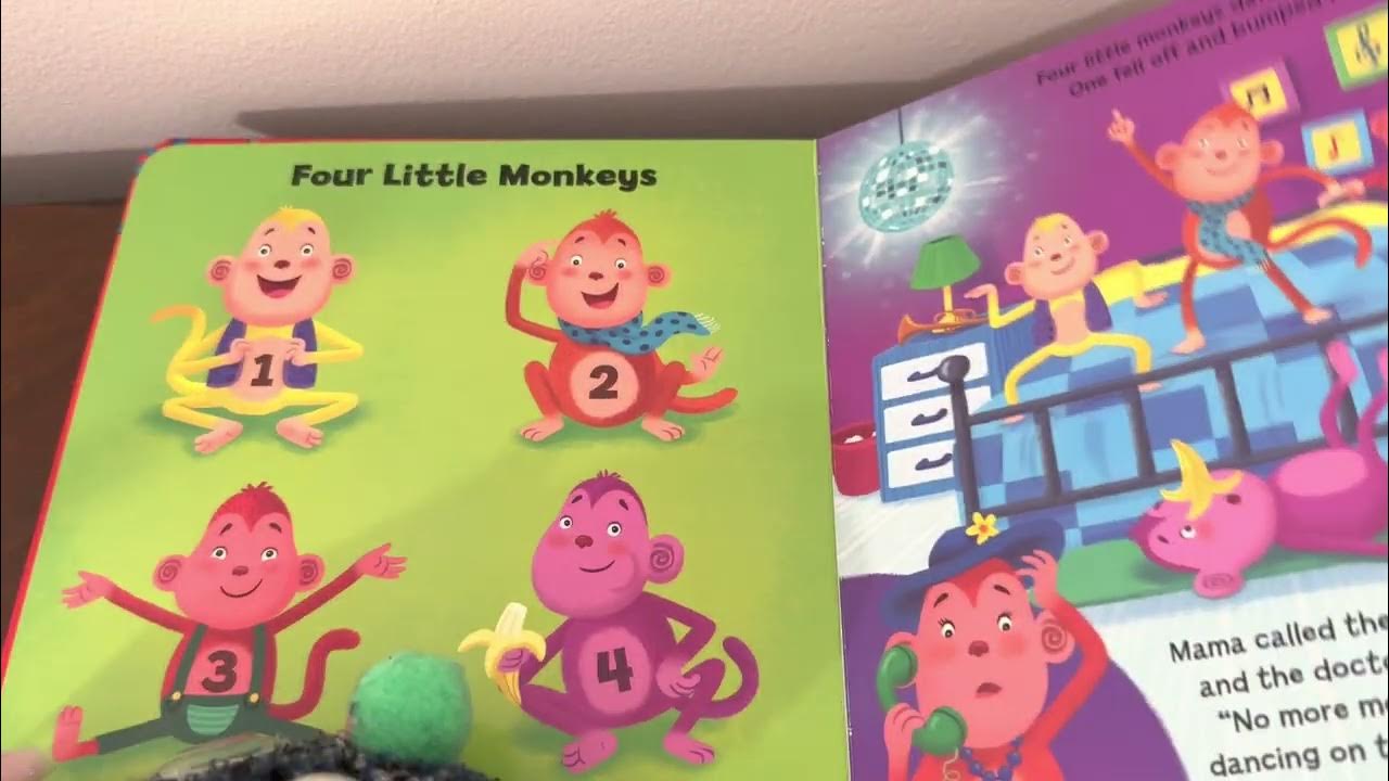 Five little monkeys jumping on the bed | story book read along ...