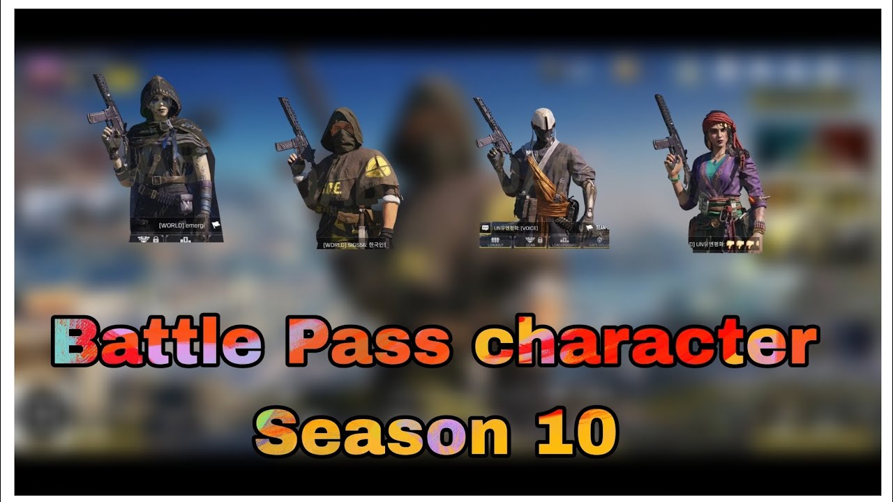 season 10 battle pass characters in call of duty mobile - YouTube