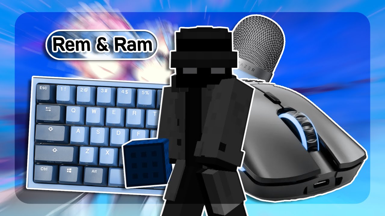 Rem & Ram Texture Pack | Solo bedwars | Keyboard + Mouse ASMR Sounds ...