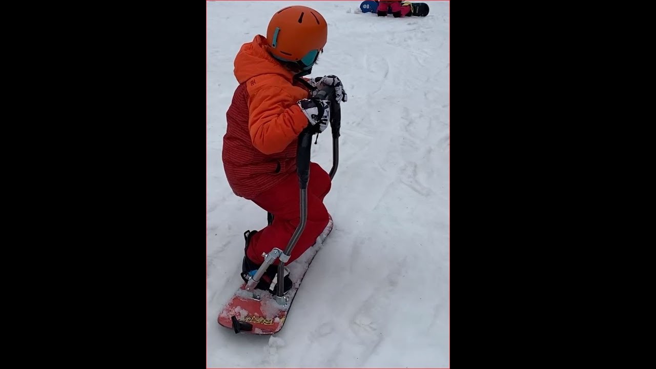 Adaptive snowboarding with family and friends - YouTube