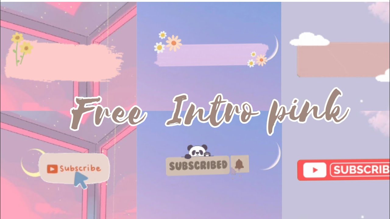 3 Free intro pink template | No text - YouTube