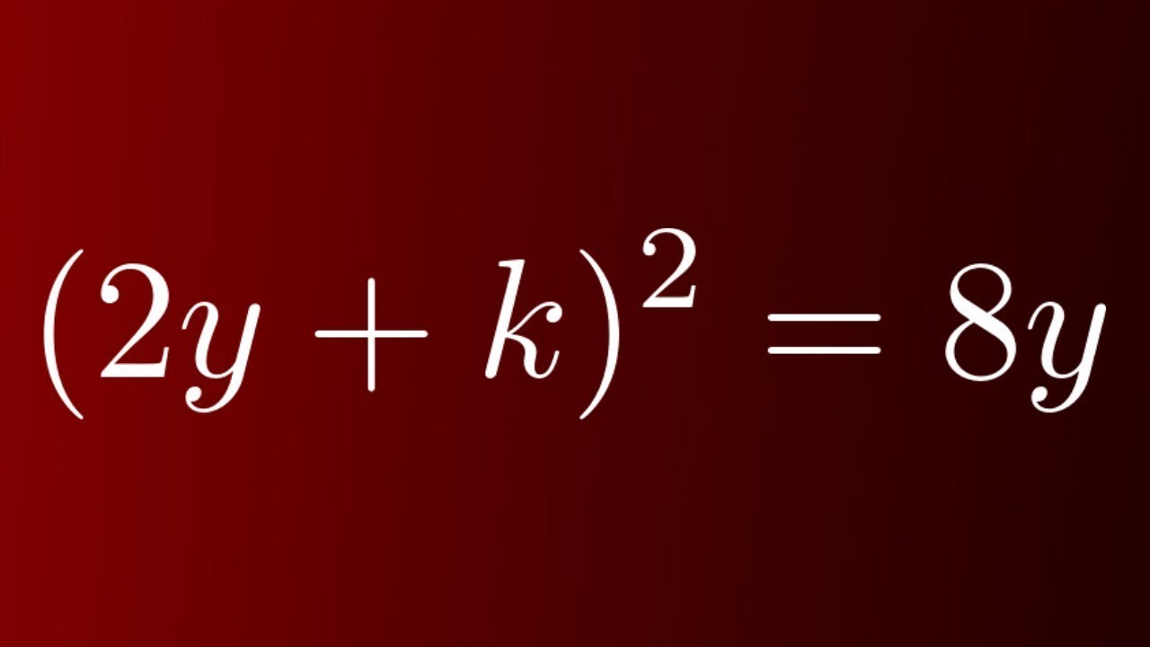 Find The Value Of K For Which The Quadratic Equation 2y K 2 8y