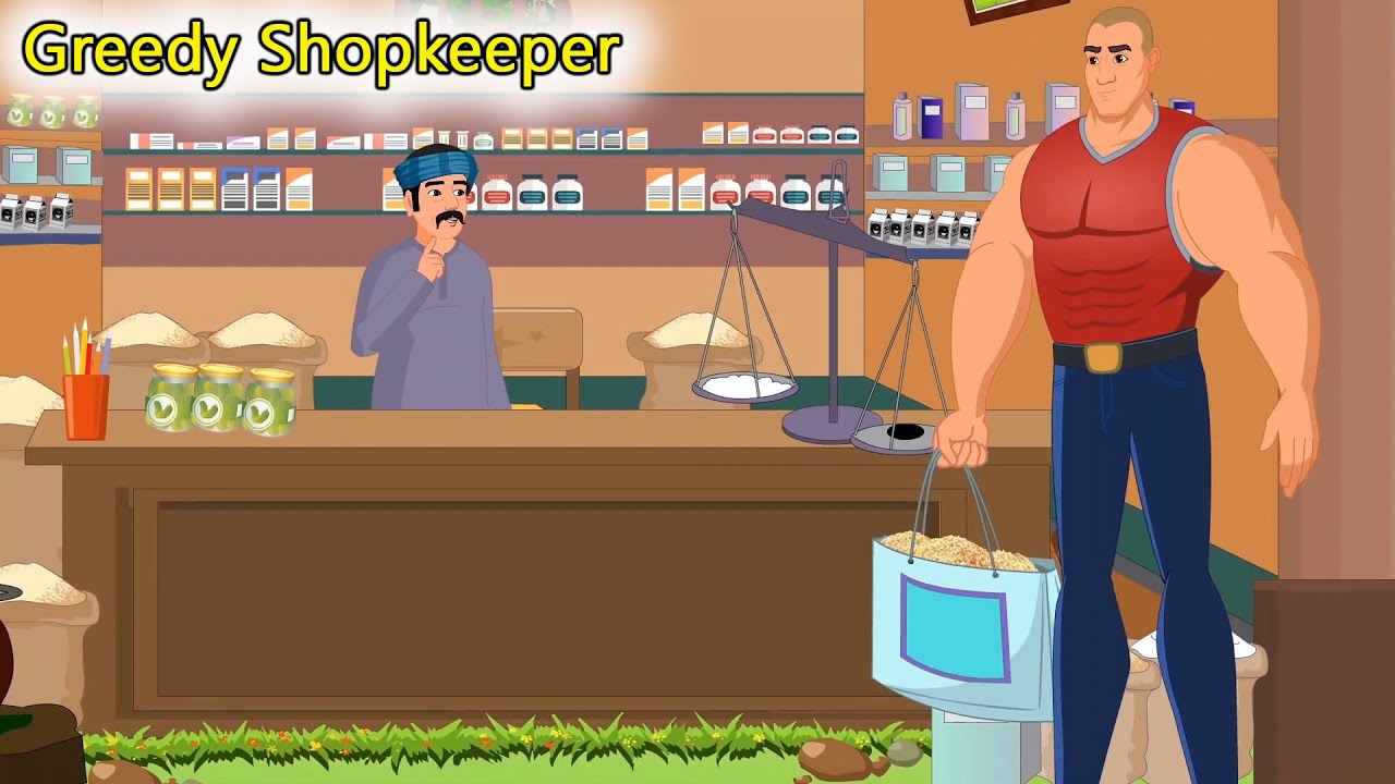 Lambu Tingu Greedy Shopkeeper | Bunny Toonz - YouTube