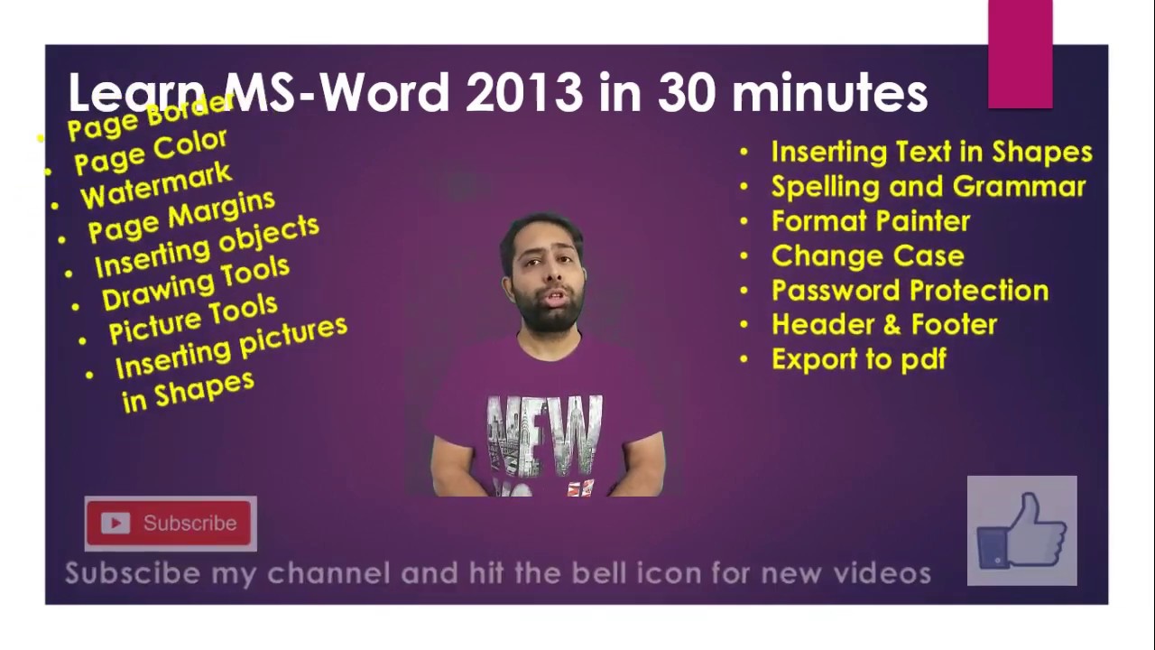 Learn MS Word 2013 in 30 minutes - QuadExcel.com Learn MS Word 2013 in 30 minutes - QuadExcel.com