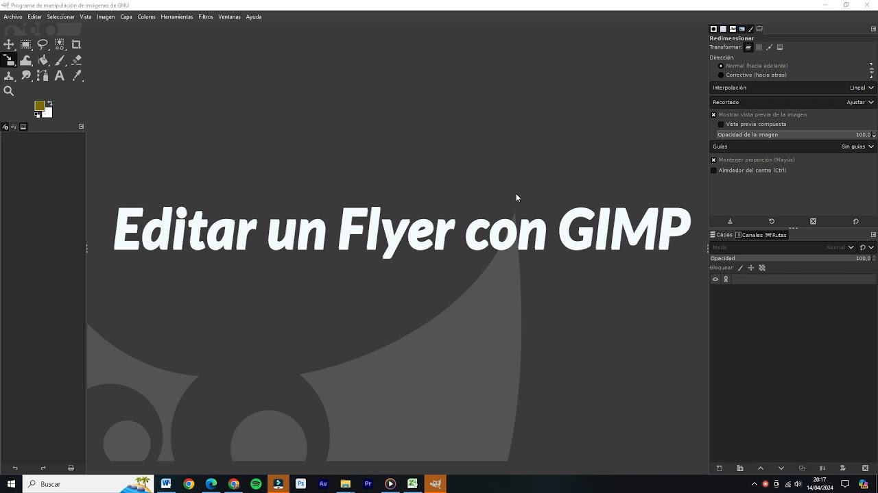 Edición para crear un Flyer con GIMP - YouTube