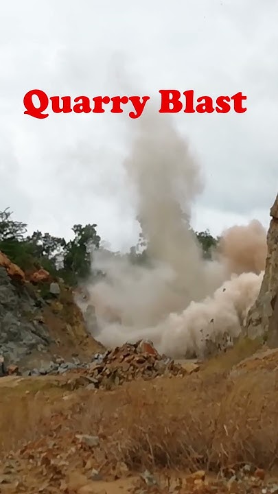 Quarry blast dangerous rock blasting🪨🪨💥💥 - YouTube