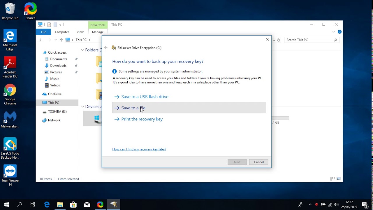 How to enable BitLocker on the C: drive - YouTube