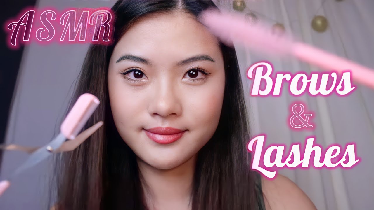 ASMR Beauty Salon~Doing Your Eyebrows & Lashes (Personal Attention) - YouTube