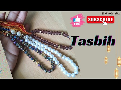 Diy tasbih/prayer beads/misbaha|tasbih banane ka tarika| make crystal ...