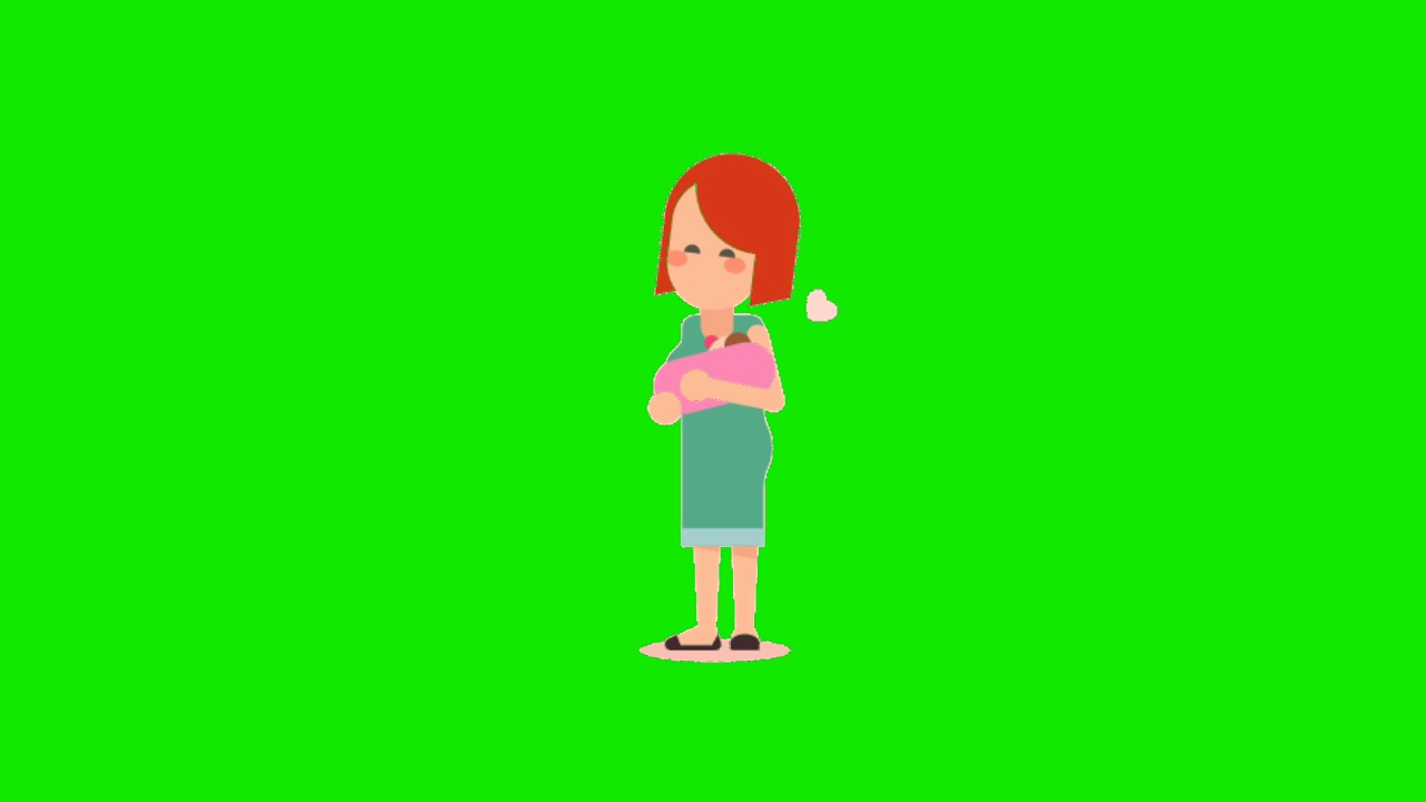 pregnancy and childbirth animated cartoon green screen video for ...
