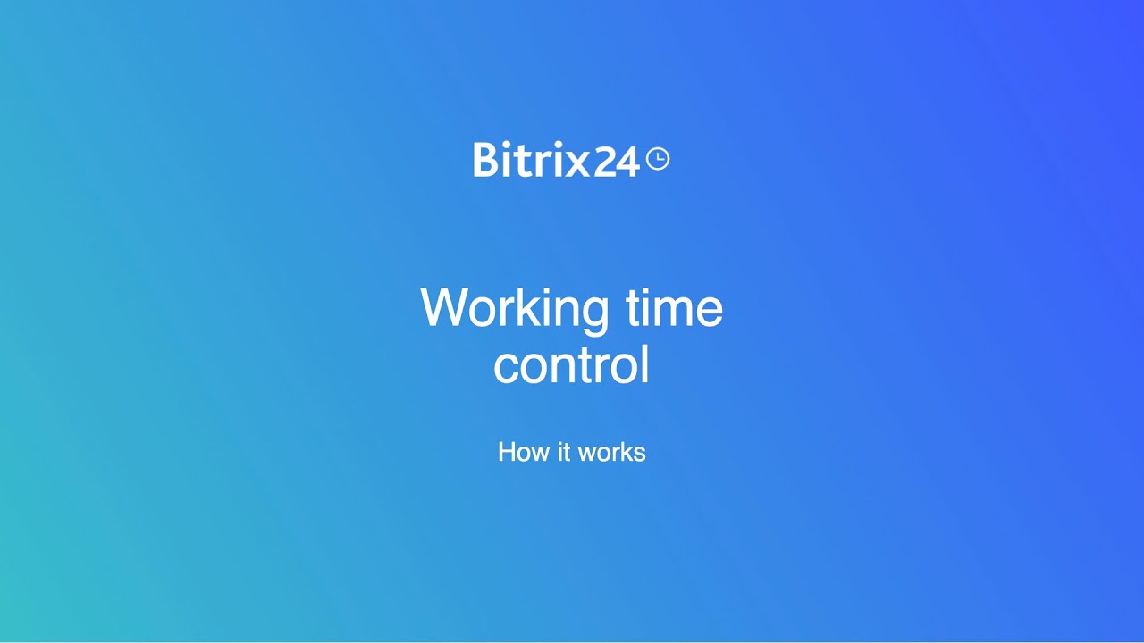 Working time control - YouTube