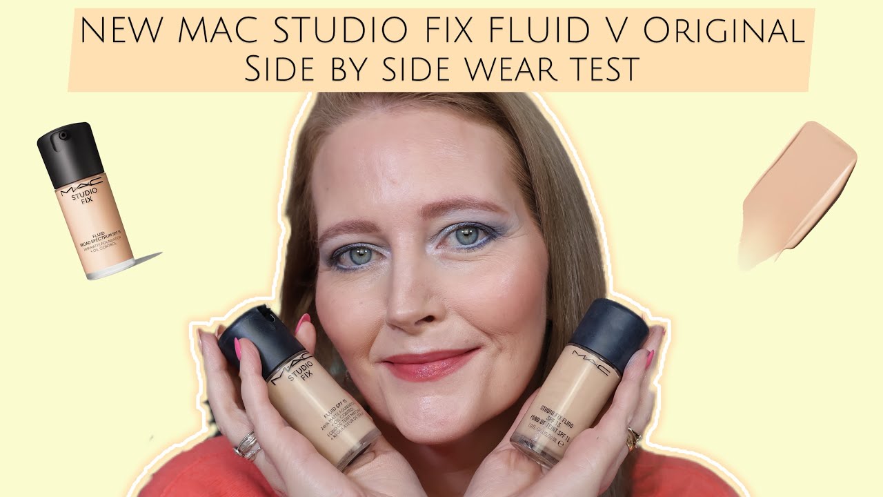 NEW MAC STUDIO FIX FLUID FOUNDATION WEAR TEST side by side with ...