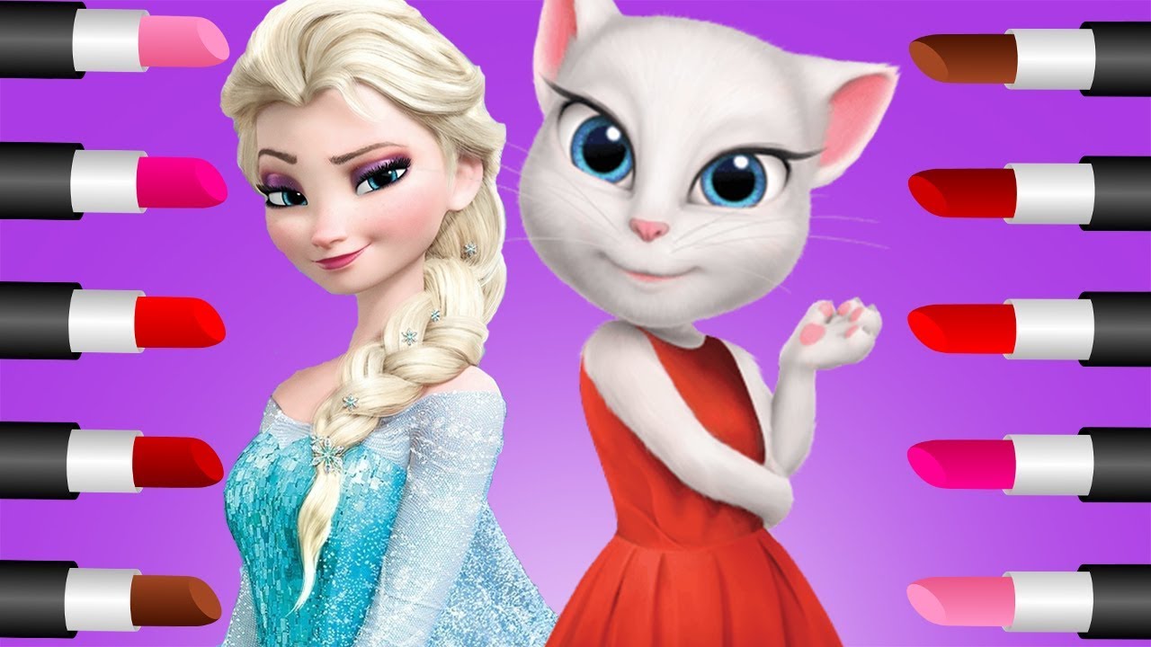 Learn Colors with Talking Angela Lipstick | Colours to Kids | Children ...