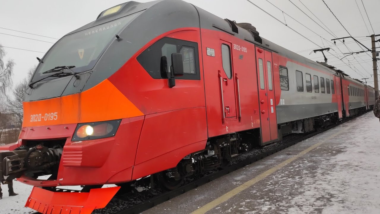Электропоезд ЭП2Д-0195 сообщением Новосибирск-Главный - Черепаново ...