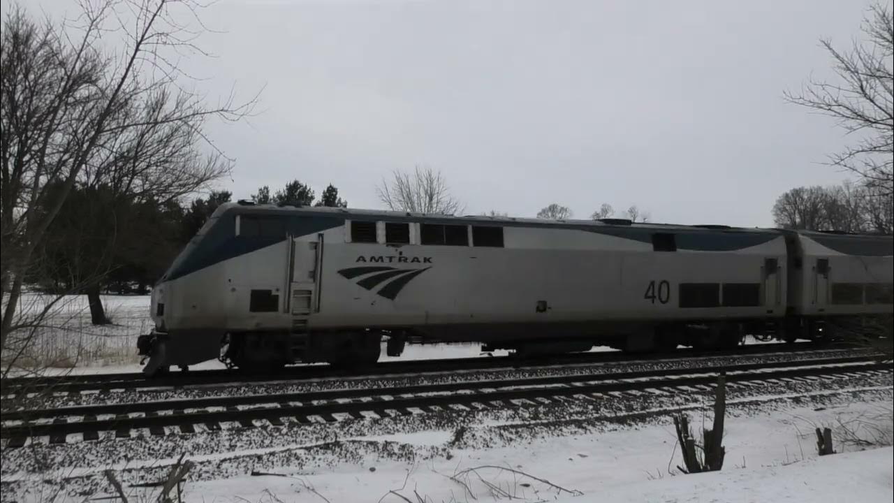 Amtrak 40 East in Wyanet, IL 1/16/22 - YouTube