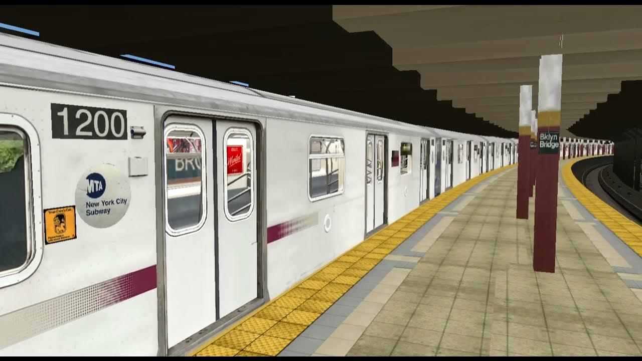 OpenBVE Exclusive: NEW R142 6 Train Arrives and Departs Brooklyn Bridge - YouTube