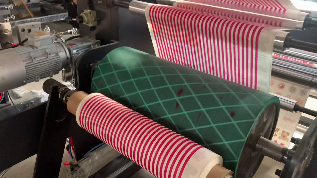 Two color paper straw printing machine - YouTube
