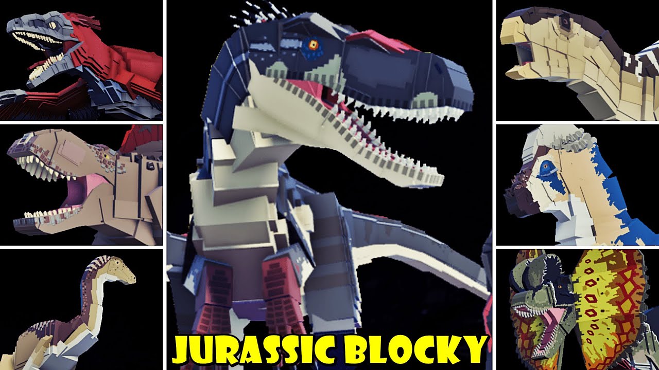 Jurassic Blocky All Small Dinosaurs Roars | Roblox - YouTube