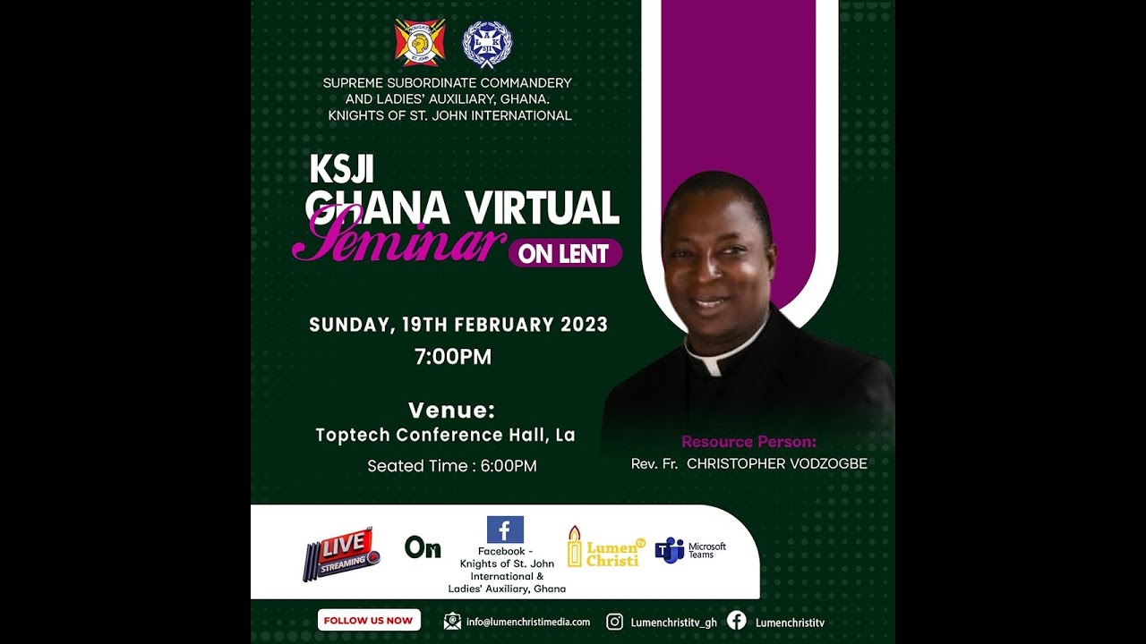 KSJI GHANA VIRTUAL SEMINAR ON LENT - YouTube