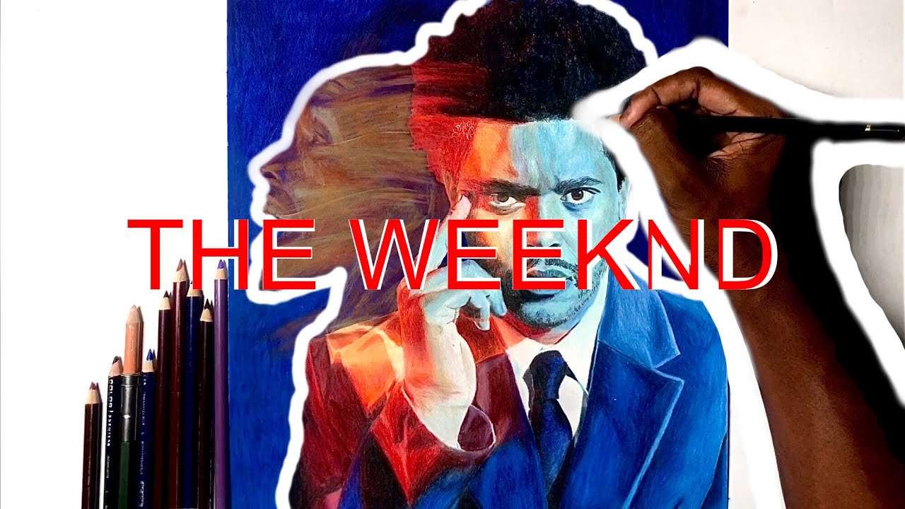 DRAWING THE WEEKND | Colored Pencil Portrait | theartsteph - YouTube