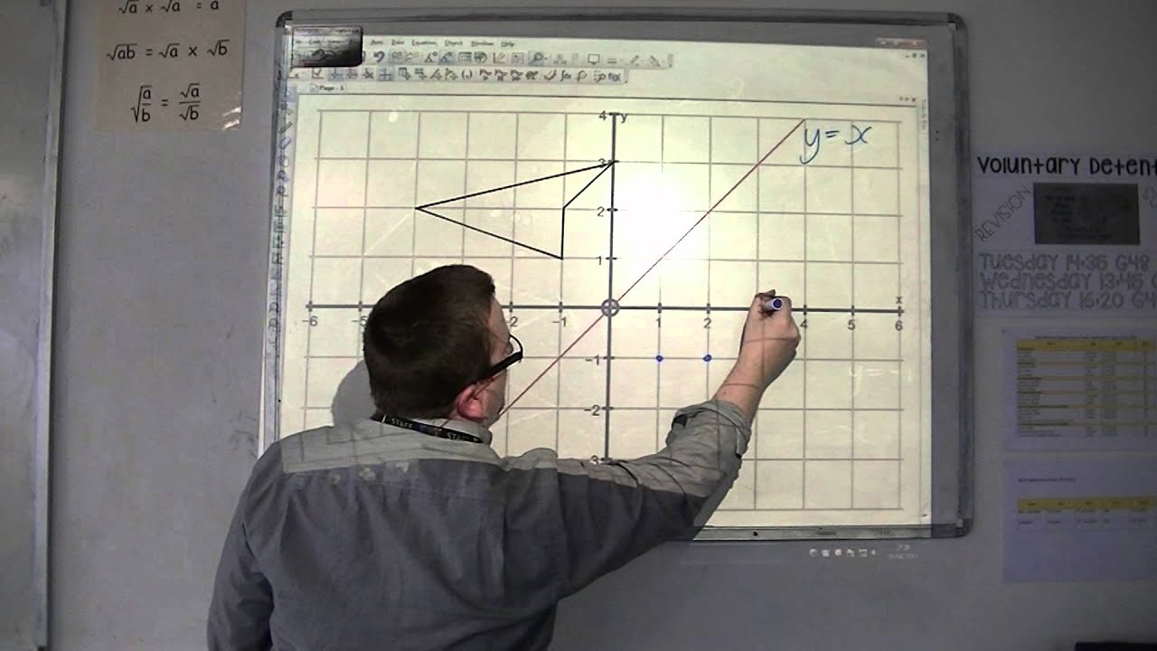 GCSE Maths from Scratch 23.02d Reflecting in the line y=x - YouTube